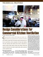 Design Considerations for Commercial Kitchen Ventilation - ASHRAE
